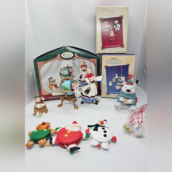 Hallmark | Holiday | Lot Of 3 Hallmark Ornament Set Bear Santa Jumping ...